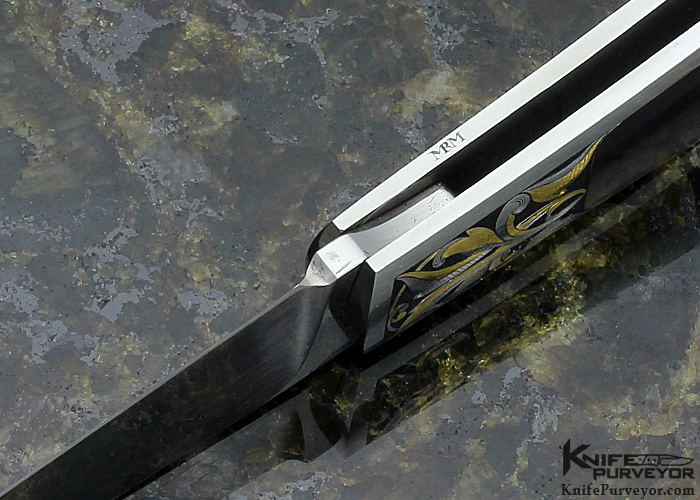 Steve Hoel Custom Knife Black Lip Tahitian Pearl Shell Interframe ...
