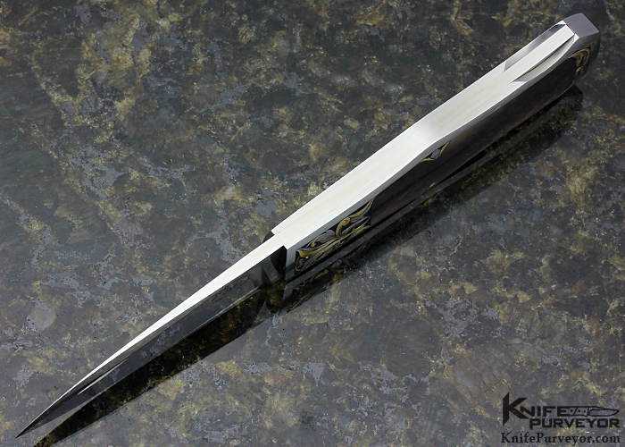 Steve Hoel Custom Knife Black Lip Tahitian Pearl Shell Interframe ...