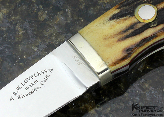 Bob Loveless Custom Knife Riverside Stag Piker - Knife Purveyor