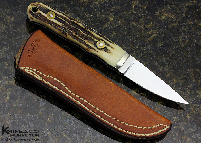 Bob Loveless Custom Knife Riverside Stag Piker - Knife Purveyor