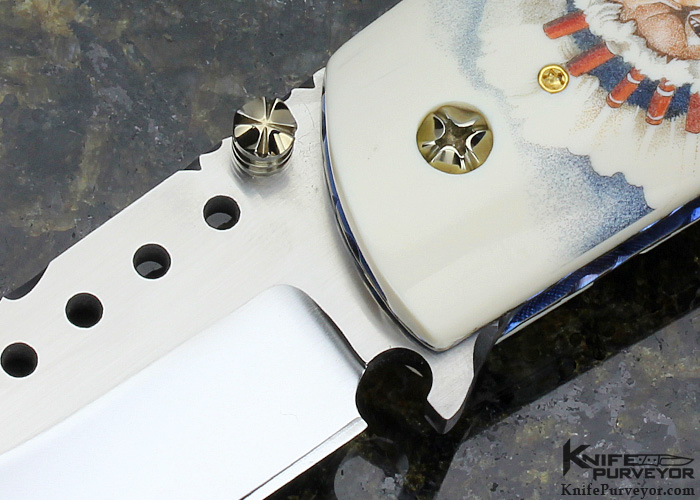 Gene Baskett Custom Knife Mammoth Colt 45 Pistol Grip Lock Back ...