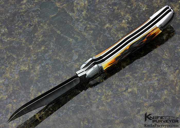 Bill Ruple Custom Knife Amber Stag 2 Blade Trapper Slip Joint - Knife ...