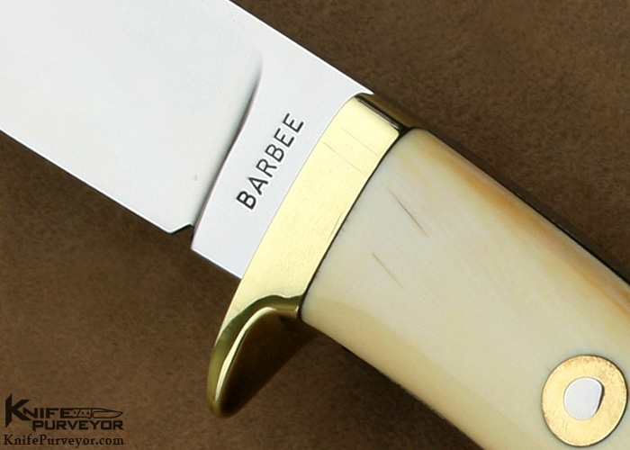 Bob Barbee Custom Knives Cathy Skaggs Scrimshawed Preban Ivory Hunter - Knife Purveyor