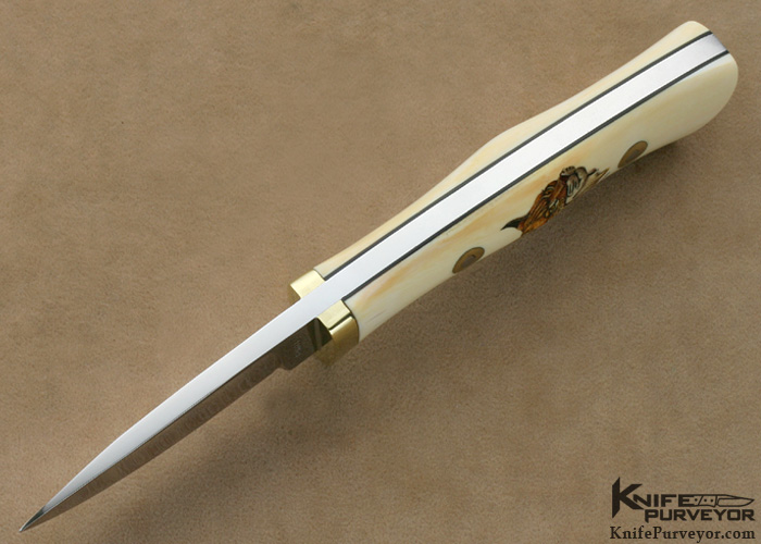 Bob Barbee Custom Knives Cathy Skaggs Scrimshawed Preban Ivory Hunter ...