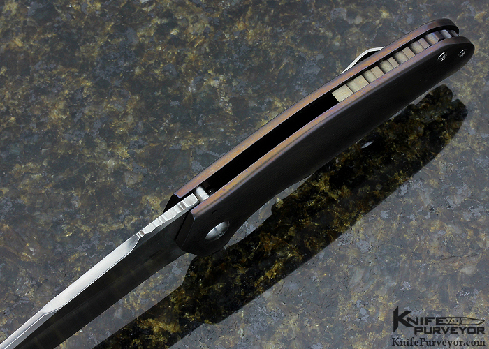 Bill Coye Custom Knife Orange Peel Titanium Frame Lock Flipper - Knife ...