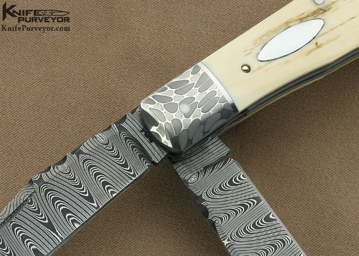 Bill Ruple Custom Knife Ladder Pattern Damascus and Chris Marks ...