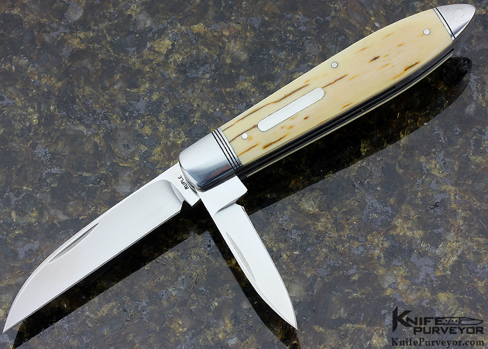 Bill Ruple Custom Knife 2 Blade Mammoth Tear Drop Jack Slip Joint ...