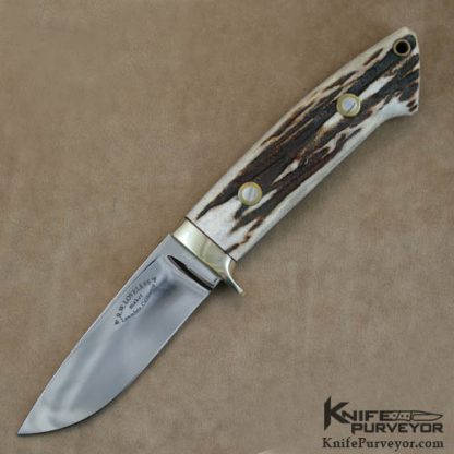 Bob Loveless Custom Knife Stag Lawndale Drop Point Hunter - Knife Purveyor