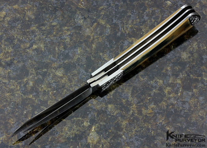 Bill Ruple Custom Knife 2 Blade Slip Joint Engraved by Bruce Shaw ...