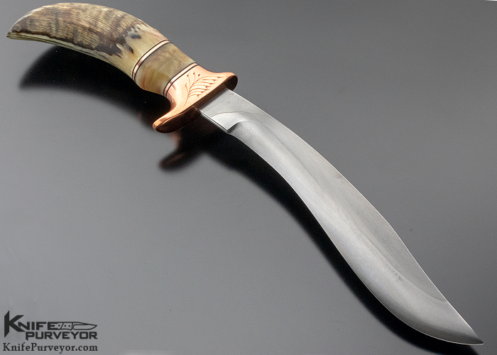 Ed Fowler Collaboration with Chris Amos Custom Knife Black Sheephorn ...