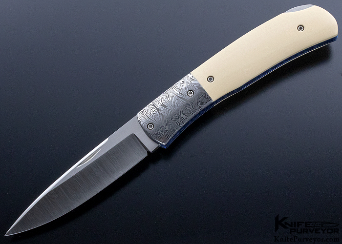 Chuck Gedraitis Custom Knife Mosaic Damascus, Micarta and Titanium ...