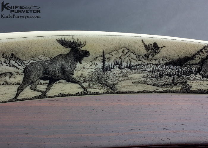 Dale Fisk Custom Art Walrus Tusk with Traditional Inuit and Nature ...