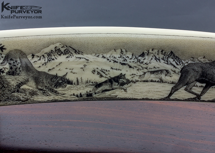 Dale Fisk Custom Art Walrus Tusk with Traditional Inuit and Nature ...