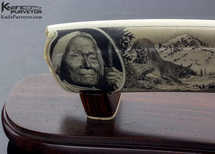 Dale Fisk Custom Art Walrus Tusk with Traditional Inuit and Nature ...
