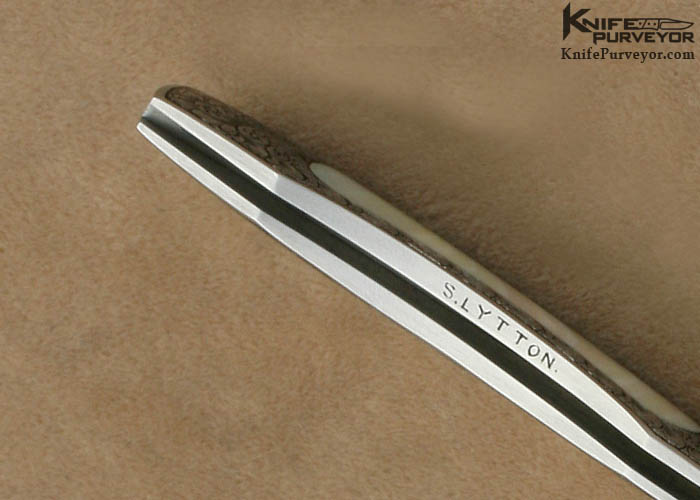 David Taylor Custom Knife Simon Lytton Engraved with Green Sea Snail ...