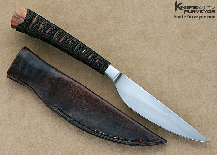 Don Fogg Custom Knives Cord Wrapped Wood Gentlemen's Shiv - Knife Purveyor