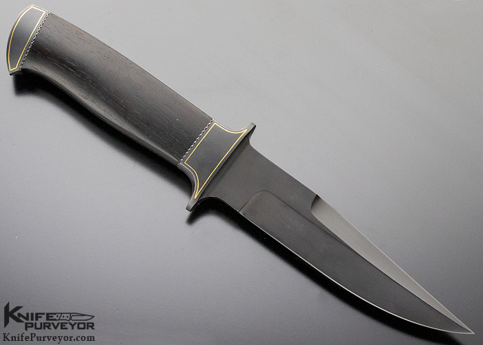 Dr Fred Carter Custom Knife Integral Chute with Ebony and 24 KT Gold ...