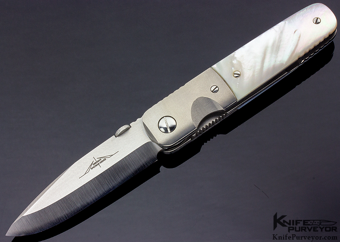 Ernie Emerson Custom Knife Mother of Pearl and Satin Finished A-100 ...
