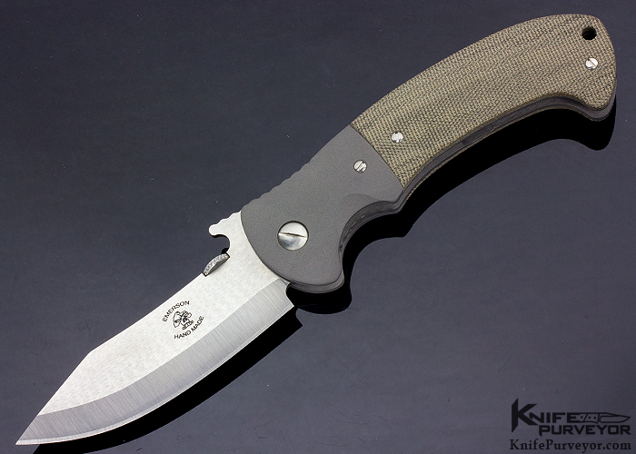 Ernie Emerson Custom Knife CQC-13 with Canvas Micarta and Skull Logo ...