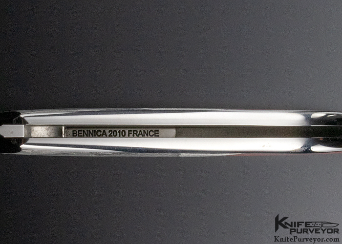 Charles Bennica Custom Knife Red Coral "Flamant" Incisione Engraved by ...