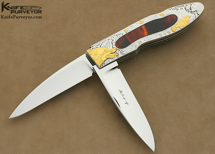 Antonio Fogarizzu Custom Knives Martin Butler Engraved Exotic Material ...