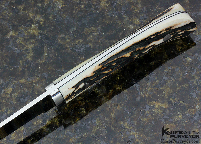 George Herron Custom Knife Stag Skinny Drop Point Hunter - Knife Purveyor
