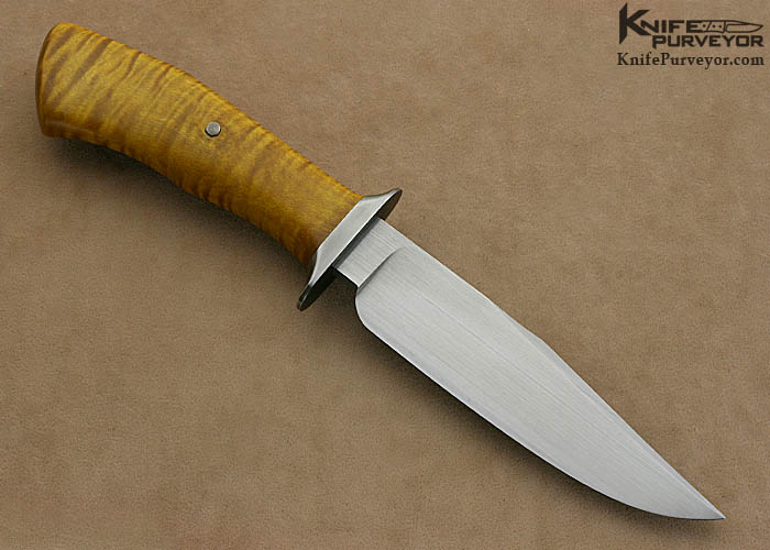 Jason Knight Custom Knife J.S. Fighter Bowie with Tiger Maple and Hand ...