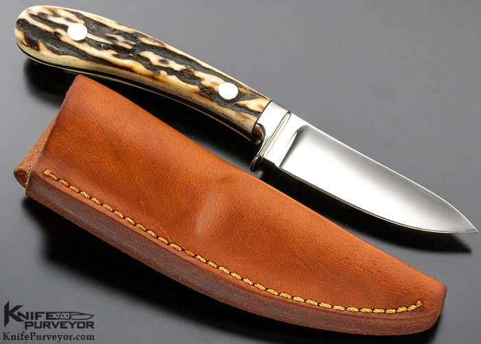 Wayne Hendrix Custom Knife Samber Stag Skinner - Knife Purveyor