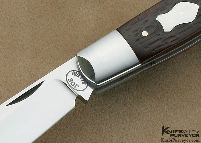 Joe Allen Custom Knife Brown Jigged Bone Slip Joint - Knife Purveyor