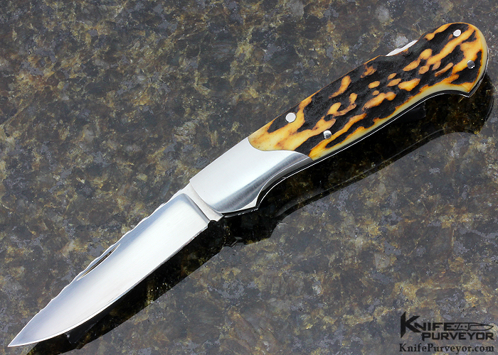 Joe Kious Custom Knife Stag Lockback - Knife Purveyor