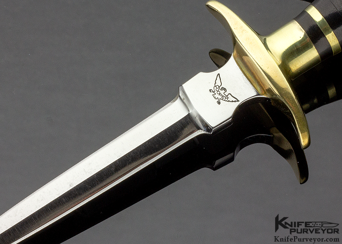 John Nelson Cooper Custom Knife Linen Micarta and Brass Push Dagger ...