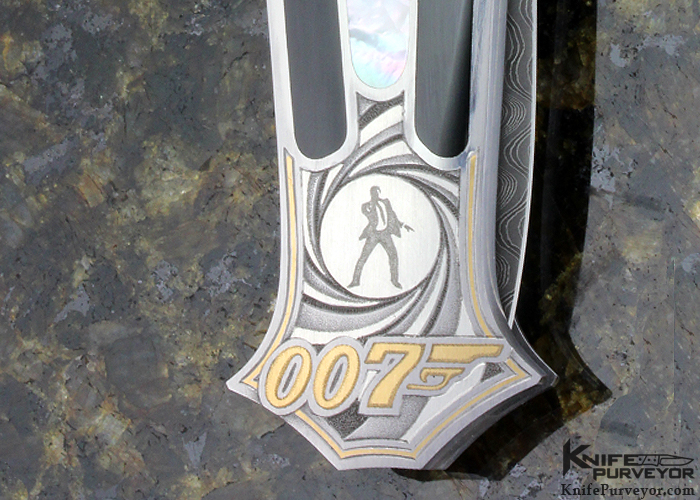 Warren Osborne Custom Knife Jon Robyn Engraved "007 James Bond" "Tuxedo ...