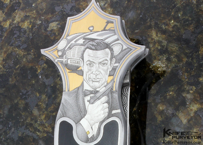 Warren Osborne Custom Knife Jon Robyn Engraved "007 James Bond" "Tuxedo ...