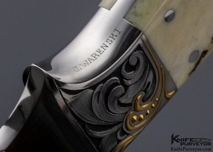 Curt Erickson Custom Knife Stag Skinner Engraved by Julie Warenski ...