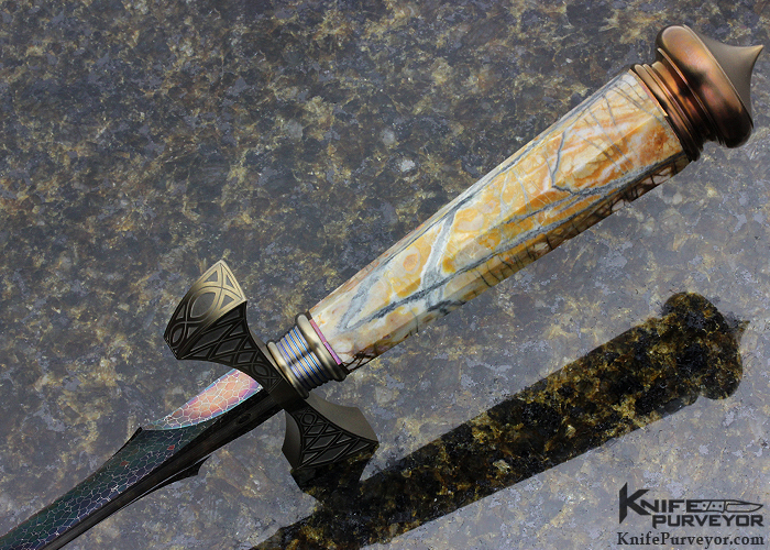 Bertie Rietveld Custom Knife "Excalibur 2 Dagger" Octagonal Picasso ...