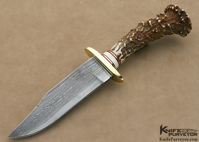 Kevin Cross Custom Knife Craig Barr San Mai & Stag Clip Point Bowie ...