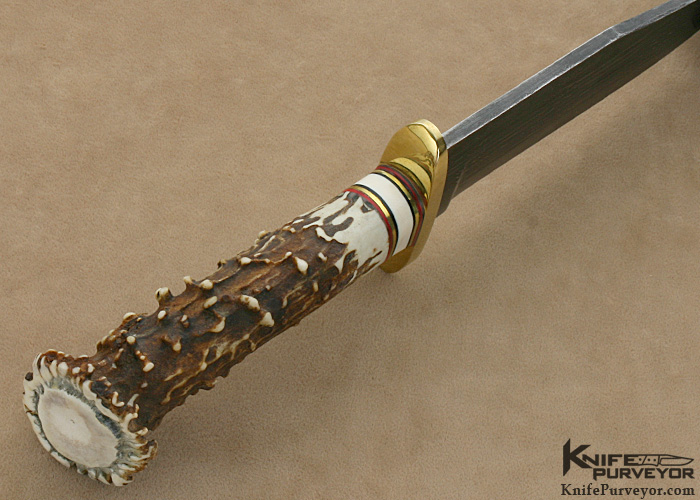 Kevin Cross Custom Knife Craig Barr San Mai & Stag Clip Point Bowie ...