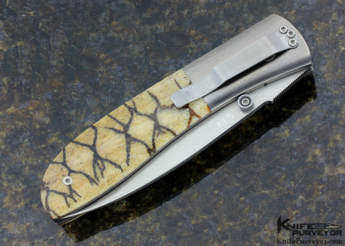 Kit Carson Custom Knife Model 4 Tiger Coral and Titanium Linerlock ...