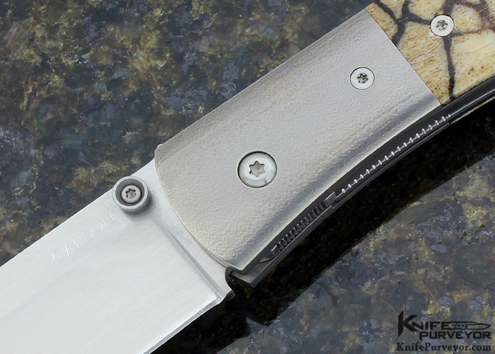 Kit Carson Custom Knife Model 4 Tiger Coral and Titanium Linerlock ...
