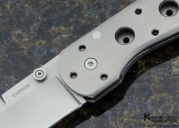 Kit Carson Custom Knife "M-16" Jumbo Titanium Linerlock - Knife Purveyor
