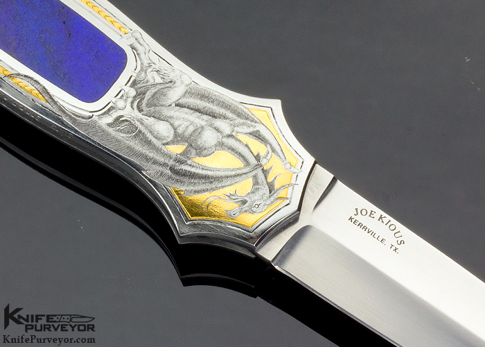 Lee Griffiths Engraved Joe Kious Custom Knife Dragon Lockback Dagger ...