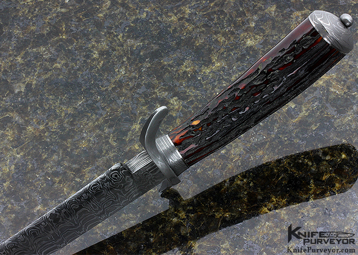 Master Smith Lin Rhea Custom Knife Sambar Stag & Sole Authorship ...