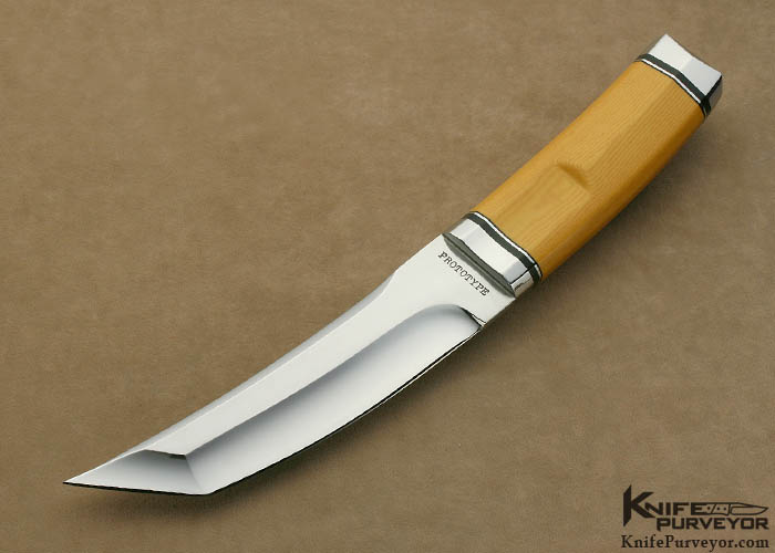 Bill Luckett Custom Knife Bob Burdette Scrimshawed Westinghouse Micarta ...