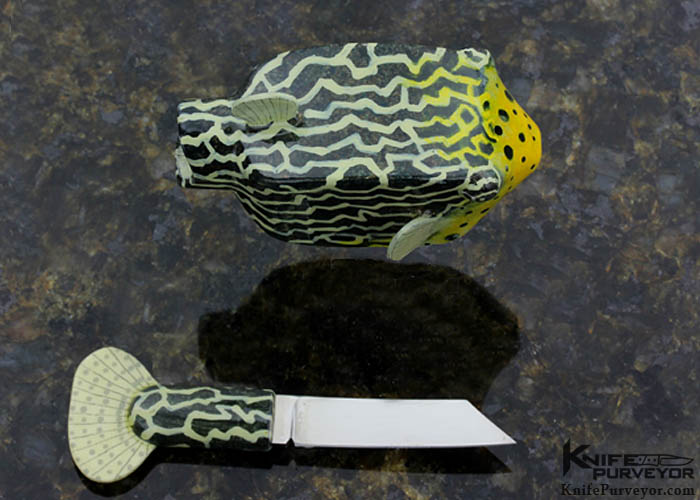 Matsumoto Kurosawa Custom Knife Reticulated Boxfish - Knife Purveyor