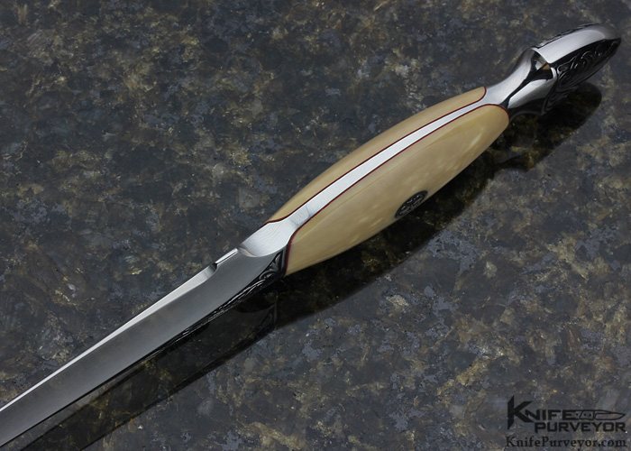 Willie Rigney Custom Knife Integral Dagger Engraved by Ron Skaggs ...
