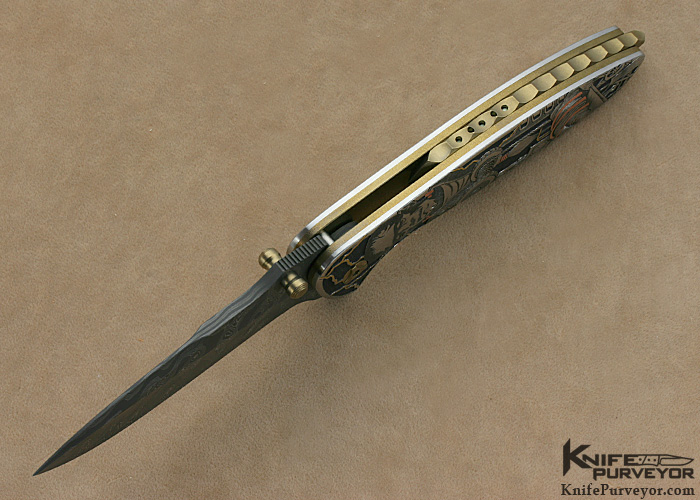 Peter Carey Custom Knife Jody Muller Engraved "Frankenstein" Nitro ...