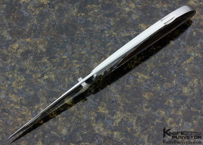 Tom Overeynder Custom Knife Black Lip Tahitian Pearl Shell Interframe ...
