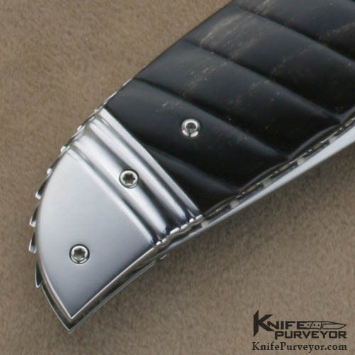 Rex Robinson Custom Knives Carved Buffalo Horn Linerlock Dec 7 2009 ...