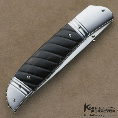 Rex Robinson Custom Knives Carved Buffalo Horn Linerlock Dec 7 2009 ...