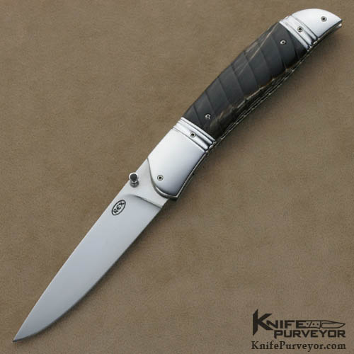 Rex Robinson Custom Knives Carved Buffalo Horn Linerlock Dec 7 2009 ...